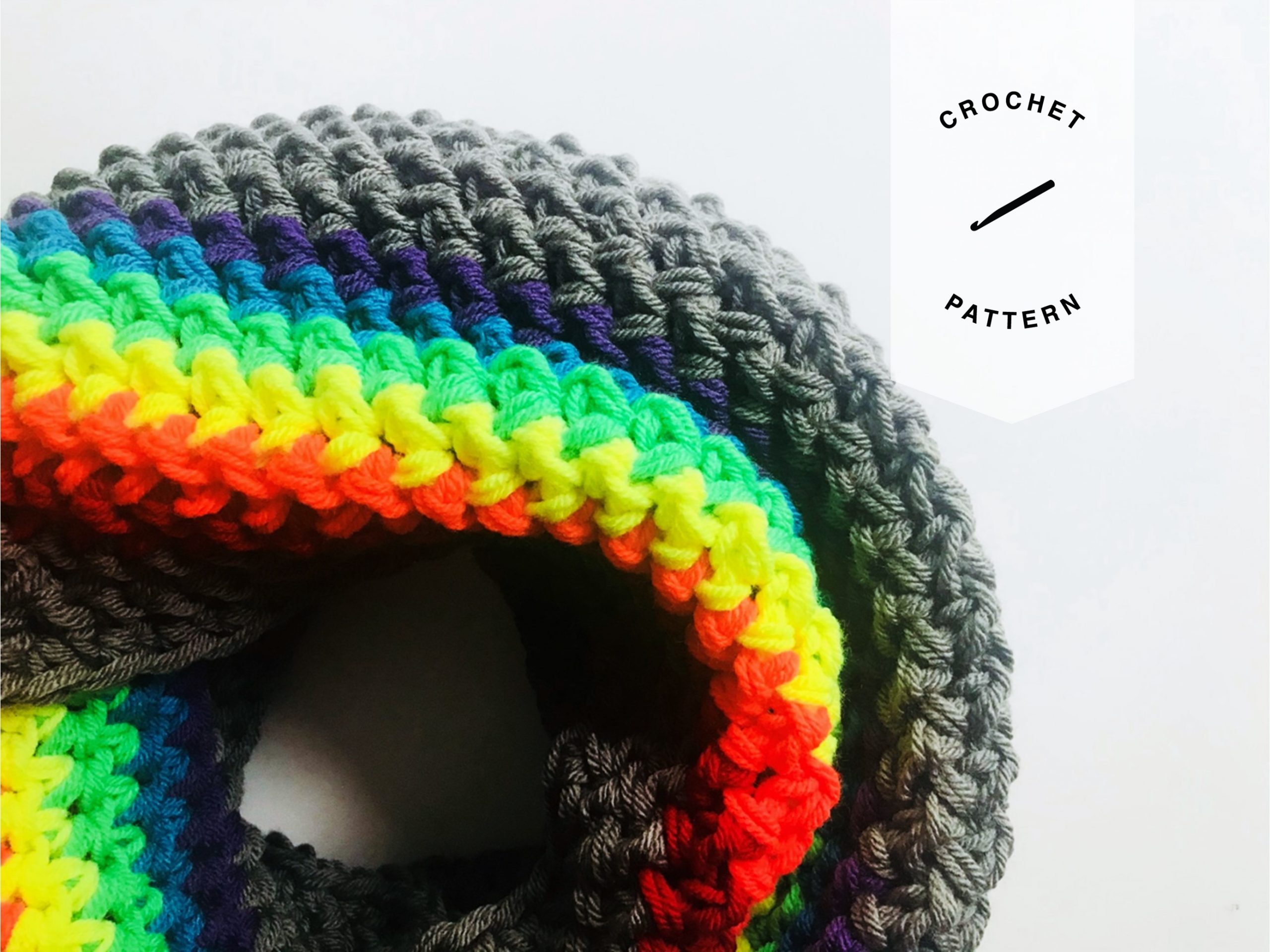 The Rainbow "Icon" Infinity Crochet Pattern - iHooked